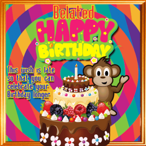A Belated Birthday Wish Ecard Free Belated Birthday Wishes ECards 