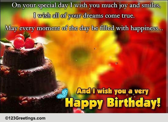 Joy And Smiles... Free Flowers eCards, Greeting Cards | 123 Greetings