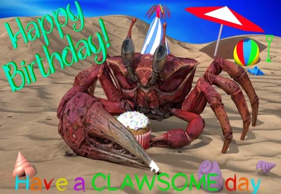 Happy Birthday Crab Free Happy Birthday eCards, Greeting Cards | 123 ...