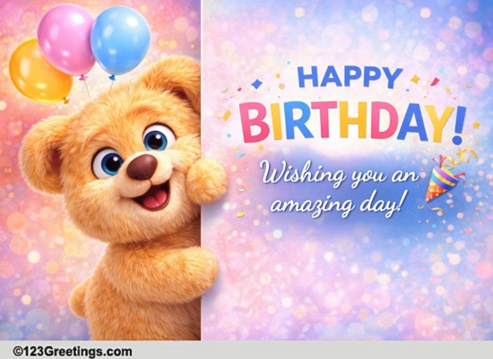 Send Cute Teddy Birthday Ecard Free Happy Birthday Cards & Ecards-send ...