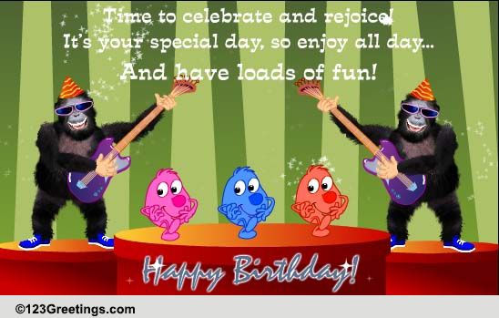 Fun Filled Birthday! Free For Kids eCards, Greeting Cards | 123 Greetings