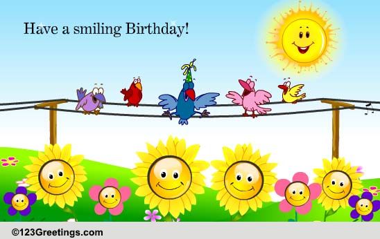 A Smiling Birthday! Free Smile eCards, Greeting Cards | 123 Greetings