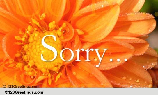 Sorry For My Mistake! Free Apologies eCards, Greeting Cards | 123 Greetings