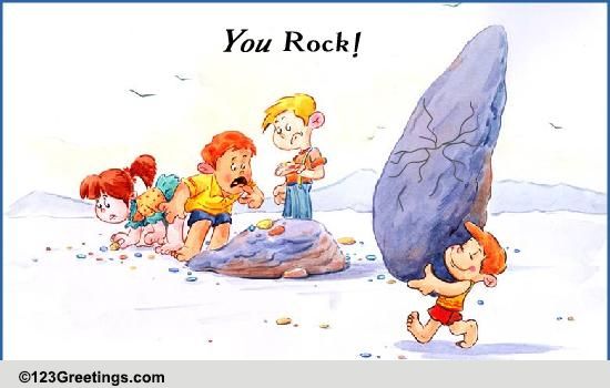 You Rock Buddy! Free Appreciation & Encouragement eCards | 123 Greetings