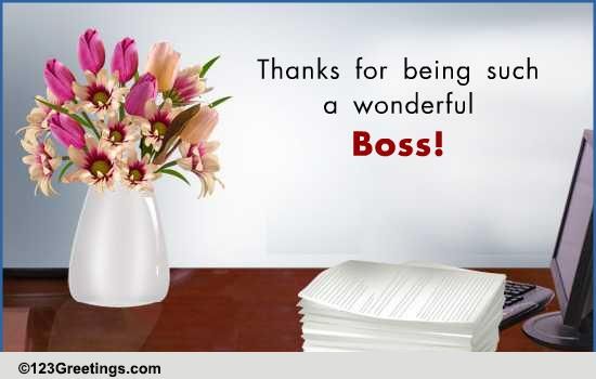 This One's For The Boss! Free Boss eCards, Greeting Cards | 123 Greetings