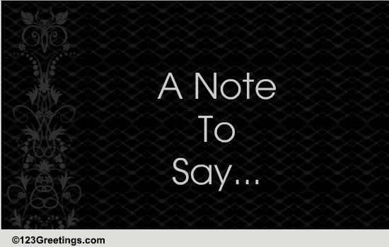 A Stylish Note To Say... Free E-notes eCards, Greeting Cards | 123 ...
