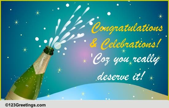 A Toast To You! Free For Everyone eCards, Greeting Cards | 123 Greetings