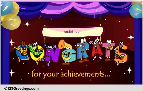 Jazzy Congrats... Free For Everyone eCards, Greeting Cards | 123 Greetings