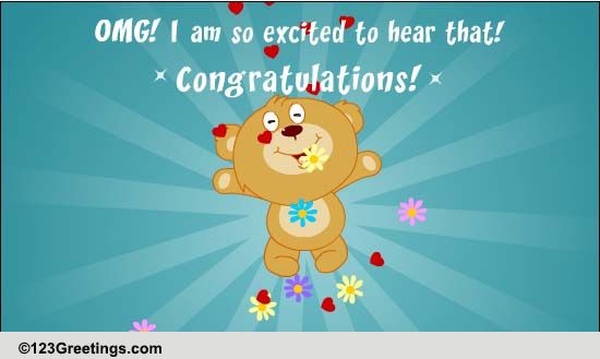 Excited To Hear That! Free For Everyone eCards, Greeting Cards | 123 ...