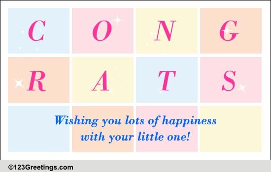 New Baby Congrats! Free New Baby eCards, Greeting Cards | 123 Greetings