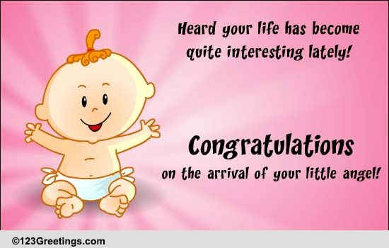 Congrats On Your Little Angel! Free New Baby eCards, Greeting Cards ...