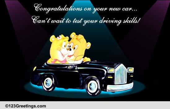 Your New Car! Free New Car & License eCards, Greeting Cards | 123 Greetings