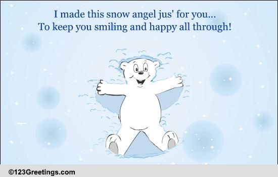 Make A Snow Angel! Free Angel eCards, Greeting Cards | 123 Greetings