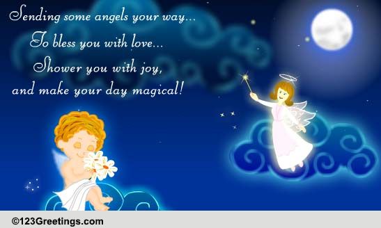 Wishing You A Magical Day! Free Angel eCards, Greeting Cards | 123 ...