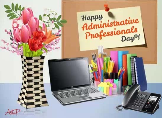 Flowers & Wishes On Admin Pro Day! Free Happy Administrative ...