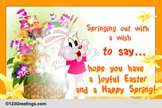 Have A Joyful Easter! Free Flowers eCards, Greeting Cards | 123 Greetings