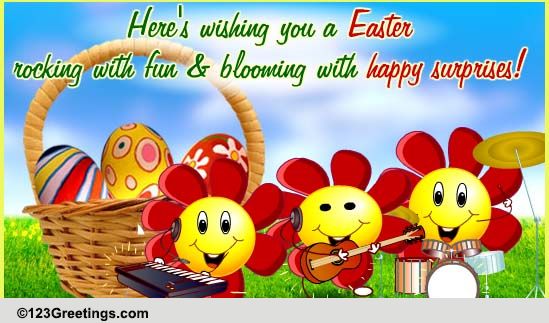 Easter Flower Band! Free Flowers eCards, Greeting Cards | 123 Greetings