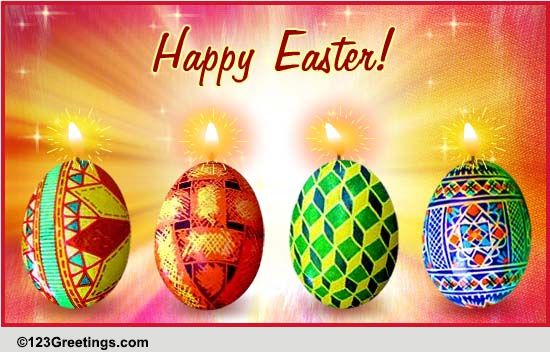 Easter Candles And Easter Wishes Free Happy Easter Ecards 123 Greetings