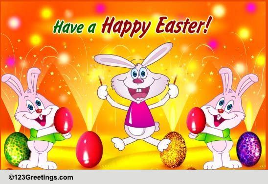 Sparkling Easter Wish! Free Happy Easter eCards, Greeting Cards | 123 ...