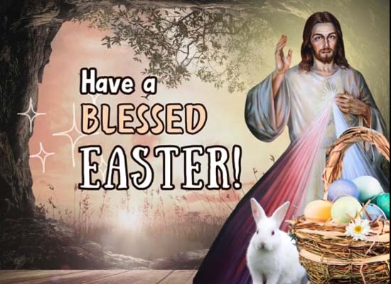 A Basketful Of Easter Blessings! Free Happy Easter eCards | 123 Greetings