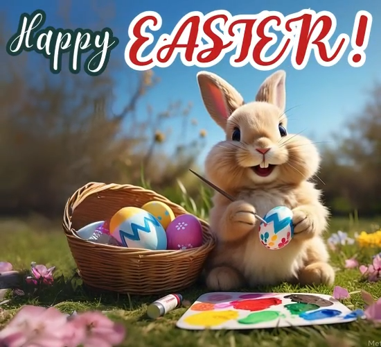 Painting My Special Wishes For You Free Happy Easter eCards | 123 Greetings