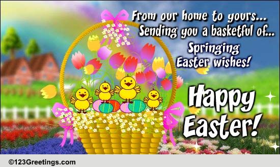 Springing Easter Wishes! Free Family eCards, Greeting Cards | 123 Greetings