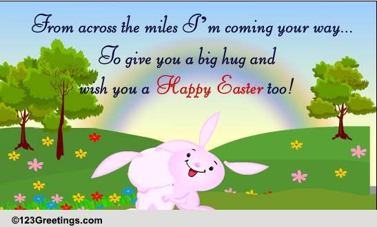 Easter Hugs For A Friend! Free Friends eCards, Greeting Cards | 123 ...