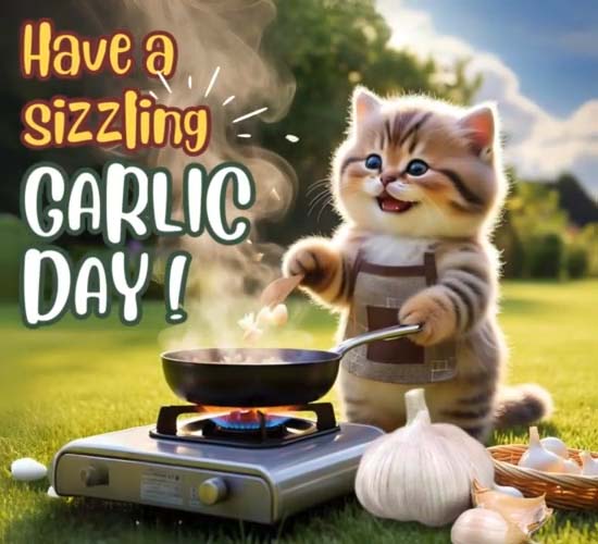 Sizzling Garlic Day. Free National Garlic Day eCards, Greeting Cards ...