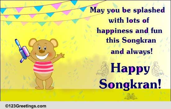 Splashed With Happiness... Free Songkran (Thailand) eCards | 123 Greetings