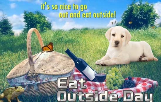 Nice To Go Out And Eat Outside. Free Eat Outside Day eCards | 123 Greetings