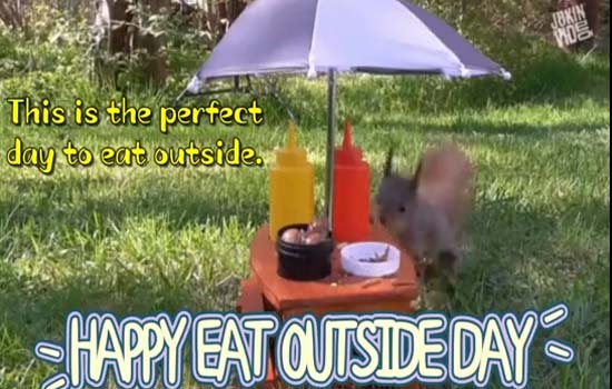 The Perfect Day To Eat Outside. Free Eat Outside Day eCards | 123 Greetings