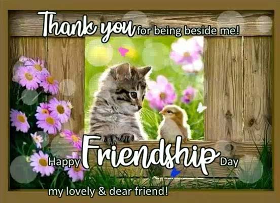 Thank You For Being Beside Me! Free Happy Friendship Day eCards | 123 ...