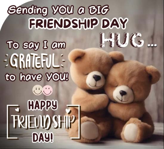 Friendship Day Hug. Free Happy Friendship Day eCards, Greeting Cards ...