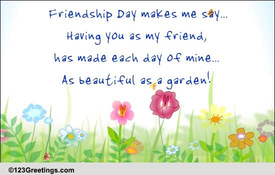 Beautiful Friendship Quote. Free Poems & Quotes eCards | 123 Greetings