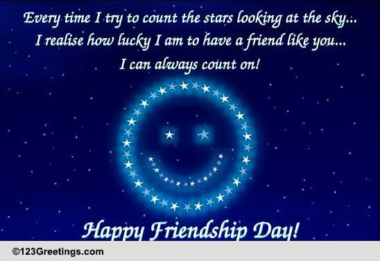 A Friend I Can Always Count On. Free Friendship Thoughts eCards | 123 ...