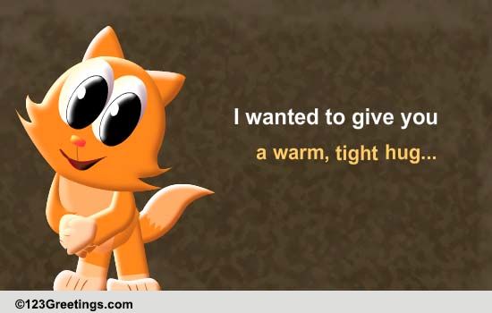 Distant Hug! Free Hug Month eCards, Greeting Cards | 123 Greetings