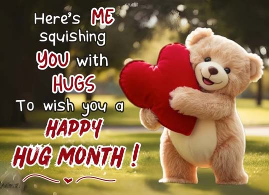 Hug Squish Delivered! Free Hug Month eCards, Greeting Cards | 123 Greetings