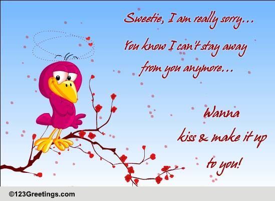 I Am Sorry Sweetie! Free Kiss & Make Up Day eCards, Greeting Cards ...