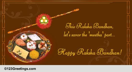 A Sweet Rakhi Wish... Free Happy Raksha Bandhan eCards, Greeting Cards ...