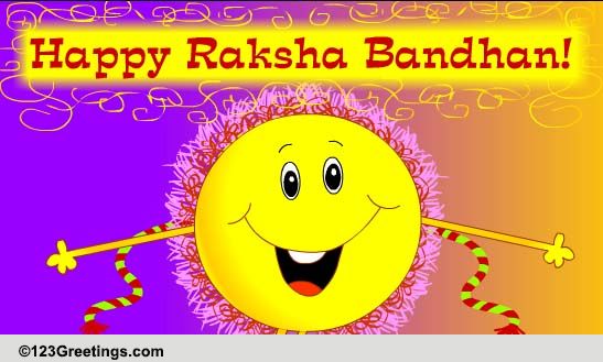 A Rakhi With A Biiig Smile! Free Happy Raksha Bandhan eCards | 123 ...