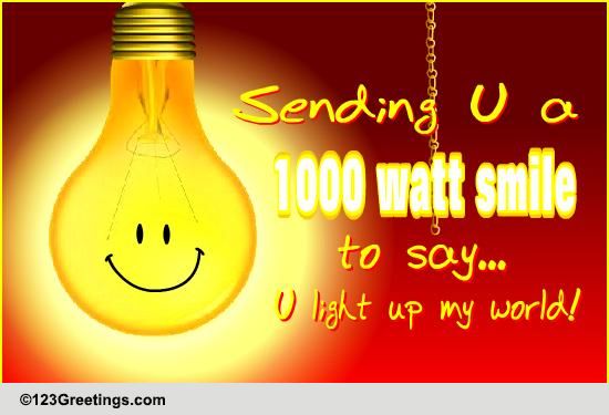 1000 Watt Smile... Free Smile Month eCards, Greeting Cards | 123 Greetings