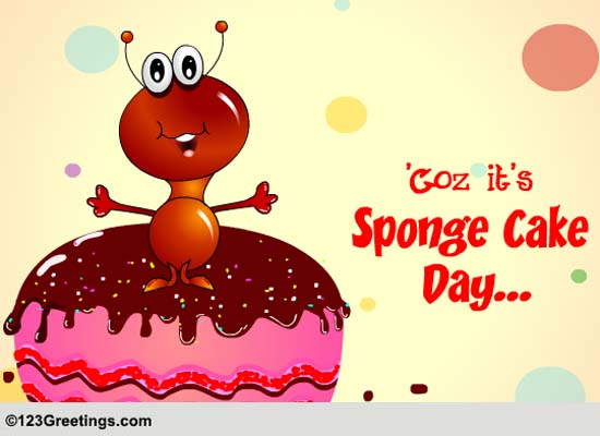 A Sweet Hug... Free Sponge Cake Day eCards, Greeting Cards | 123 Greetings