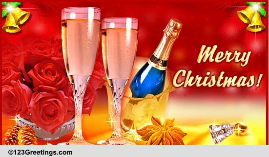 Christmas Toast For A Friend! Free Friends eCards, Greeting Cards | 123 ...