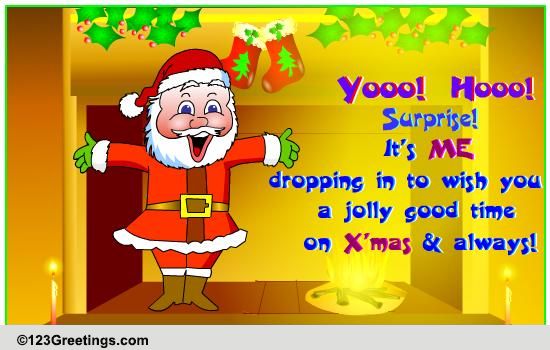 Wish U A Jolly Good Christmas! Free Santa Claus eCards, Greeting Cards ...