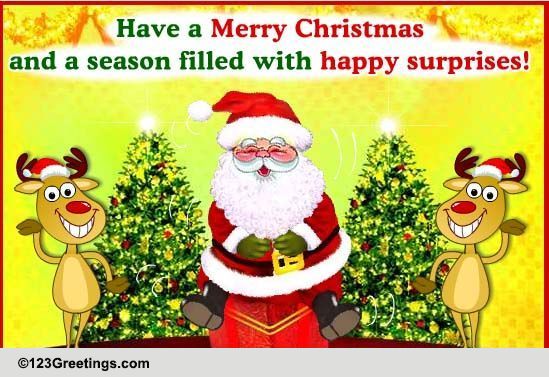Grab Santa's Christmas Gifts! Free Santa Claus eCards, Greeting Cards ...