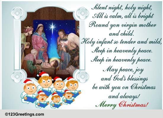 Christmas Carol... Silent Night! Free Carols eCards, Greeting Cards ...