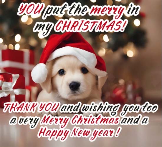 You Put The Merry To My Christmas! Free Thank You eCards, Greeting ...