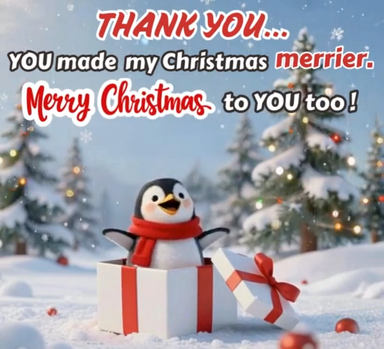 Send A Christmas Thank You Full Of Joy Free Thank You eCards | 123 ...