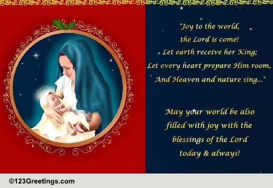 World Filled With Joy... Free Christmas Carol Day eCards, Greeting ...