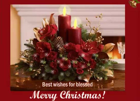 Wishes For Blessed Christmas! Free Christmas Card Day eCards | 123 ...
